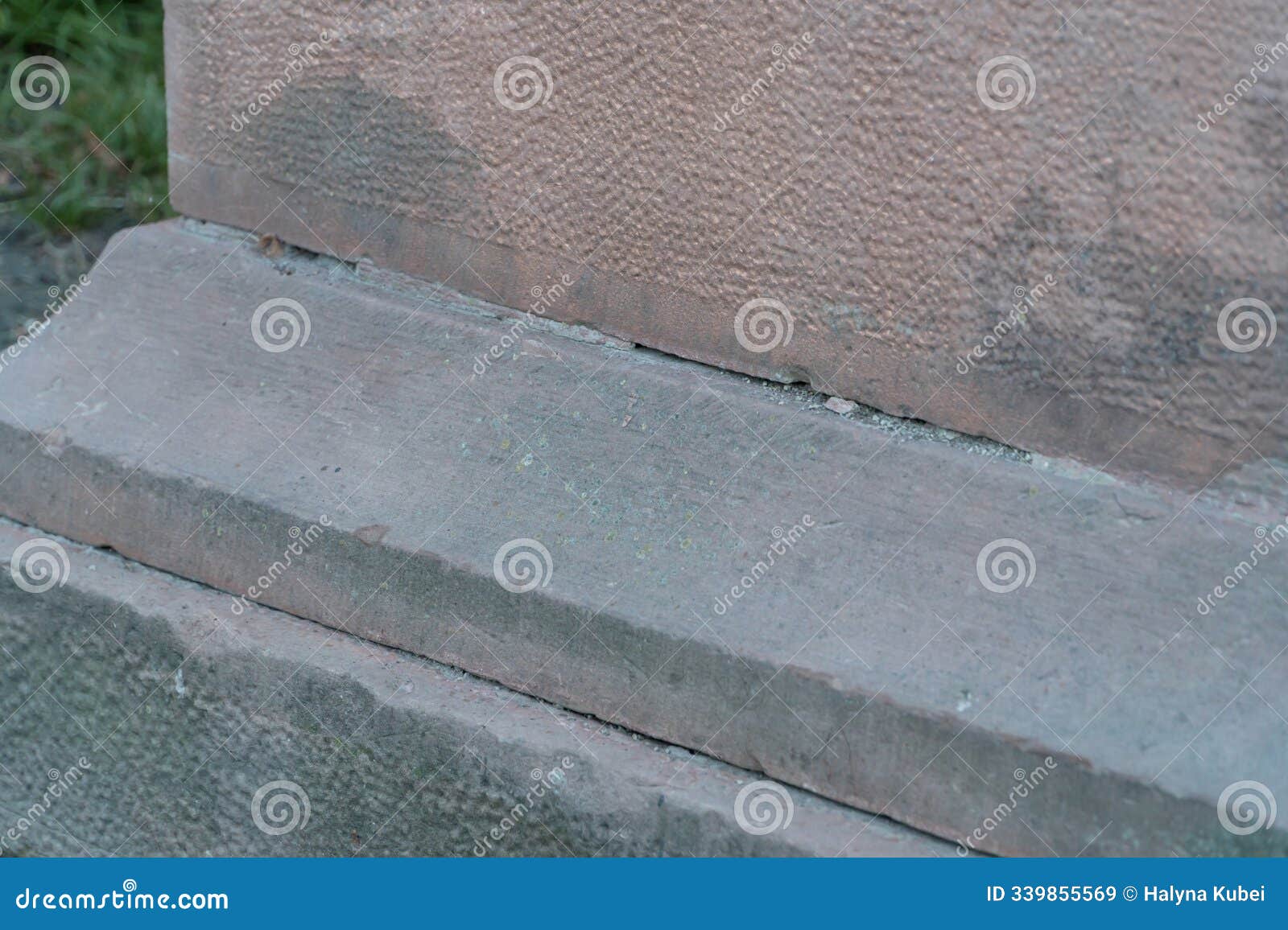 Detailed Texture and Weathering of a Historic Stone Base Stock Image ...