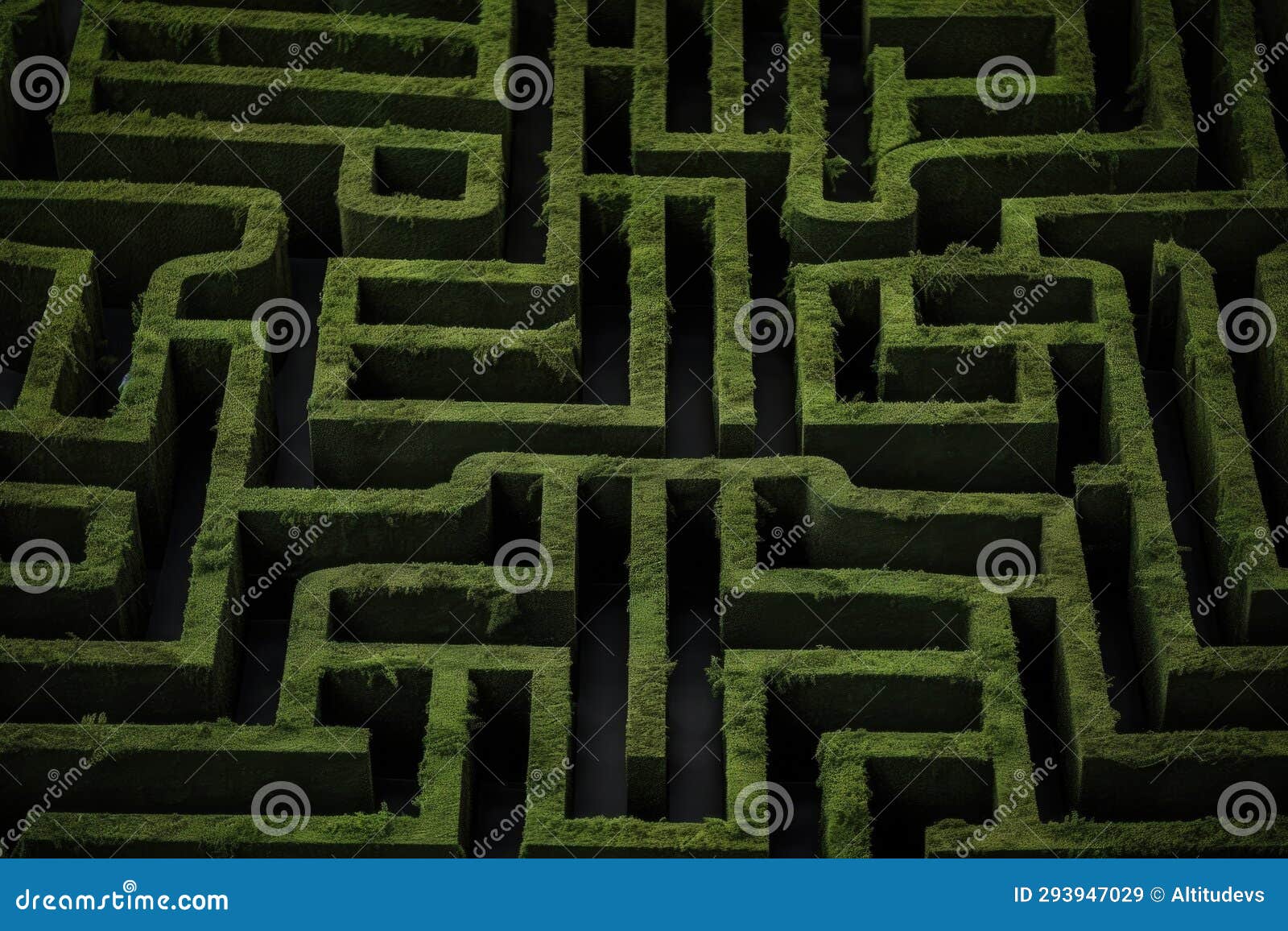 Detailed Top View of a Maze Stock Image - Image of complexity, solution ...