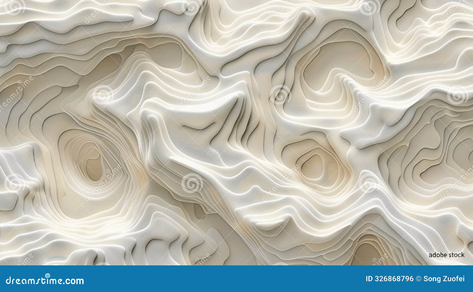 Detailed Topographic Map Vector Illustration - Monochrome Light Grey ...