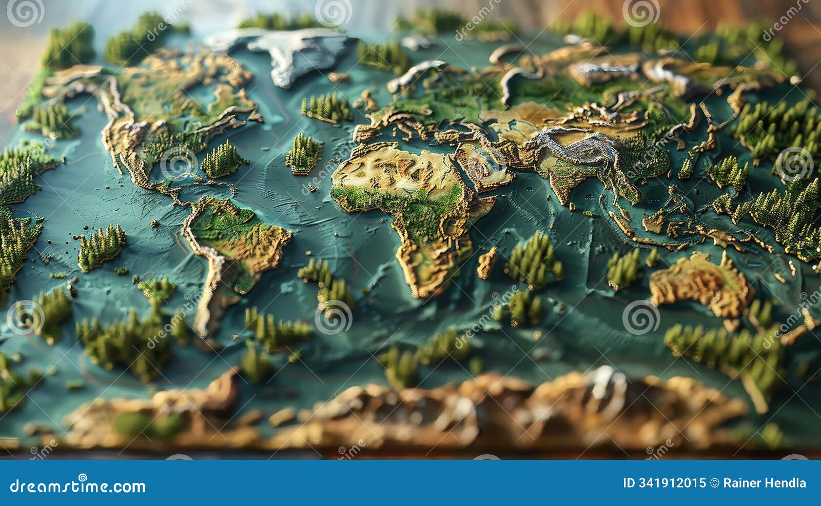 Detailed Topographical Representation Of The United States Map ...