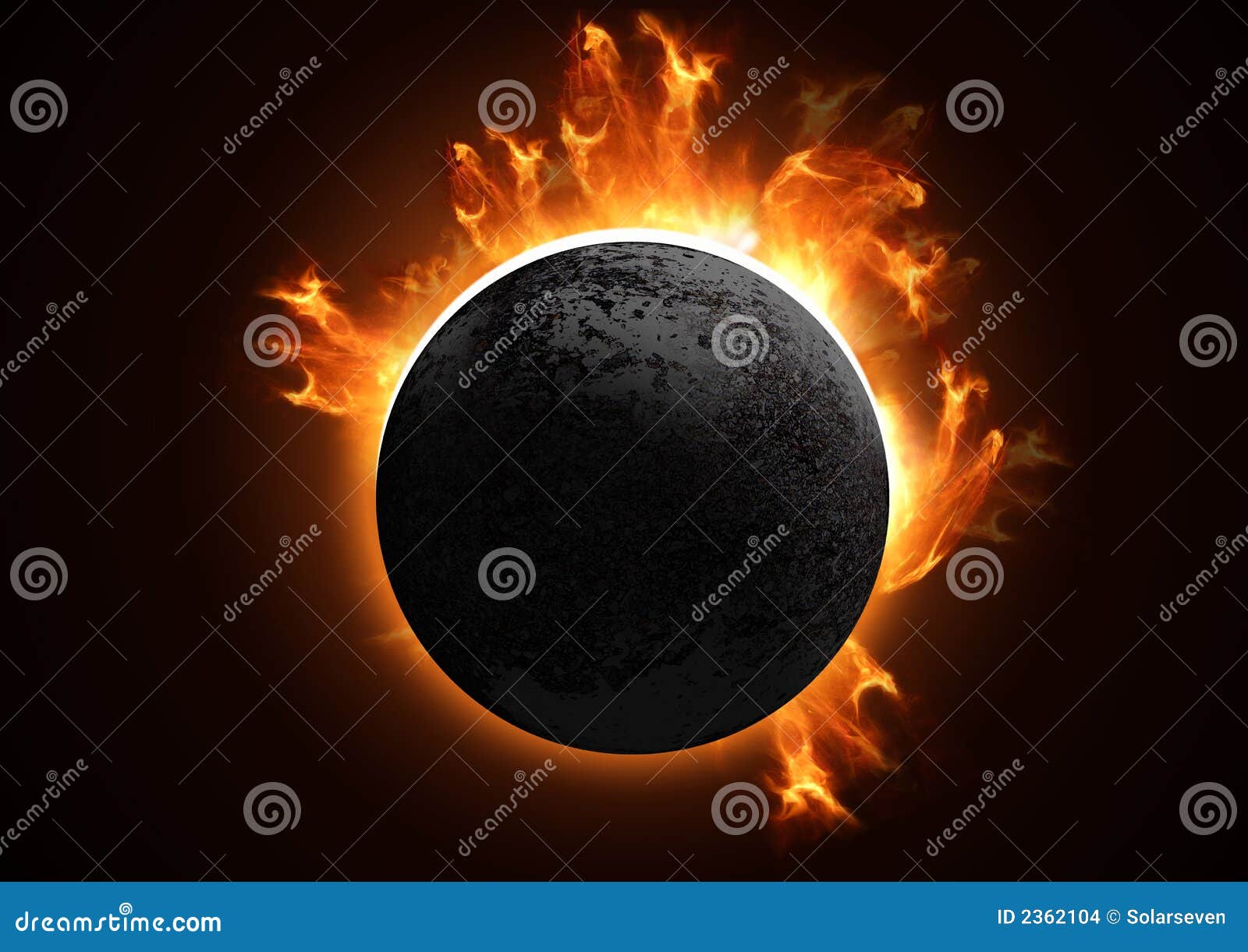 Detailed Total Eclipse stock illustration. Illustration of light - 2362104