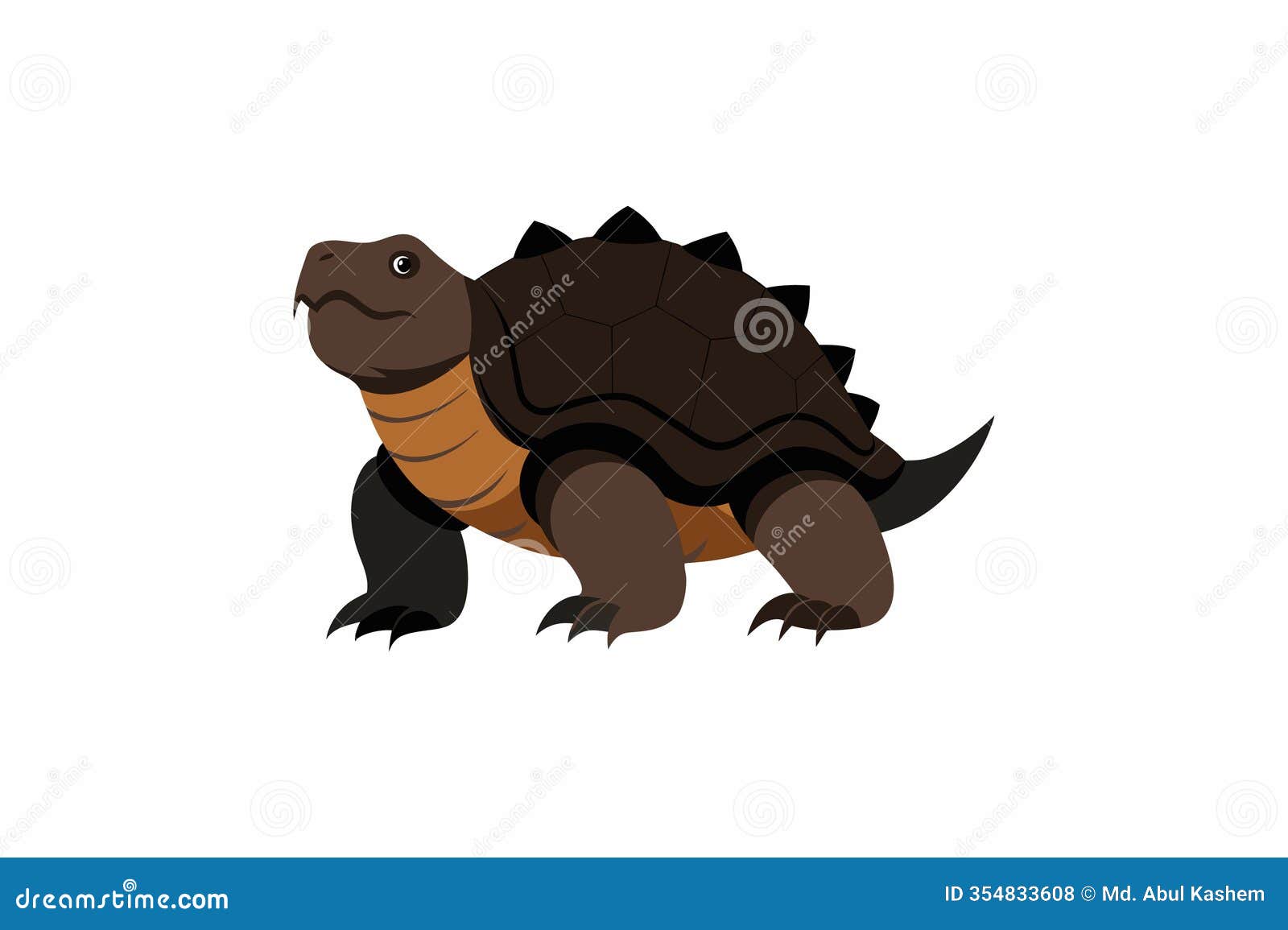 Alligator Snapping Turtle Vector Artwork Stock Illustration ...