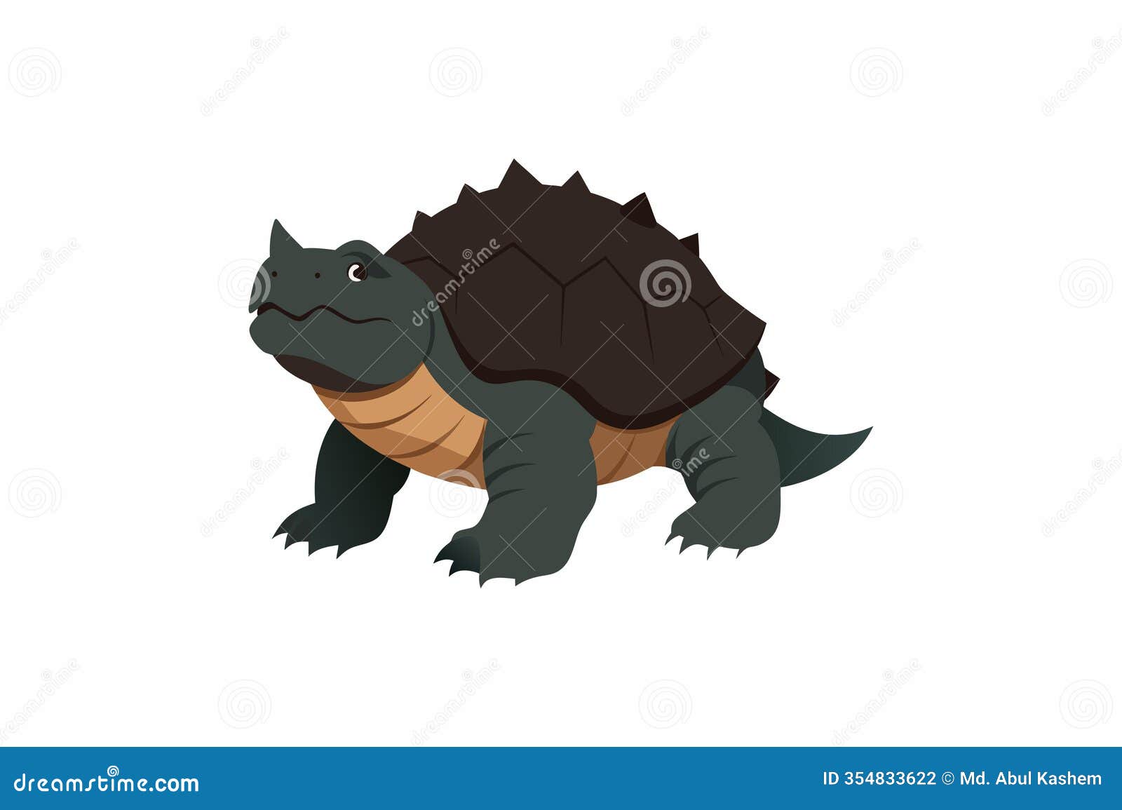Alligator Snapping Turtle Vector Artwork Royalty-Free Stock Photography ...