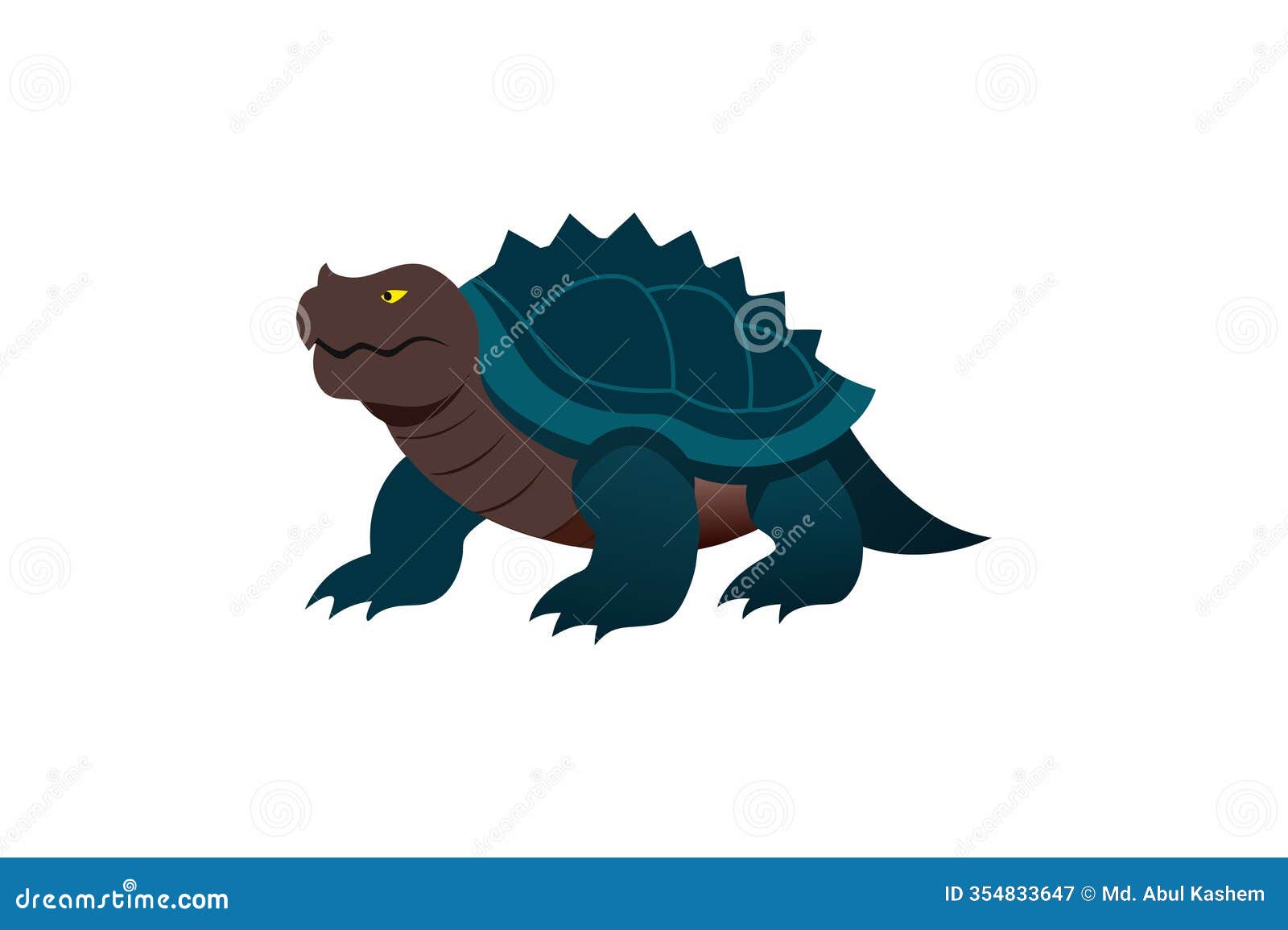 Alligator Snapping Turtle Vector Artwork Stock Illustration ...