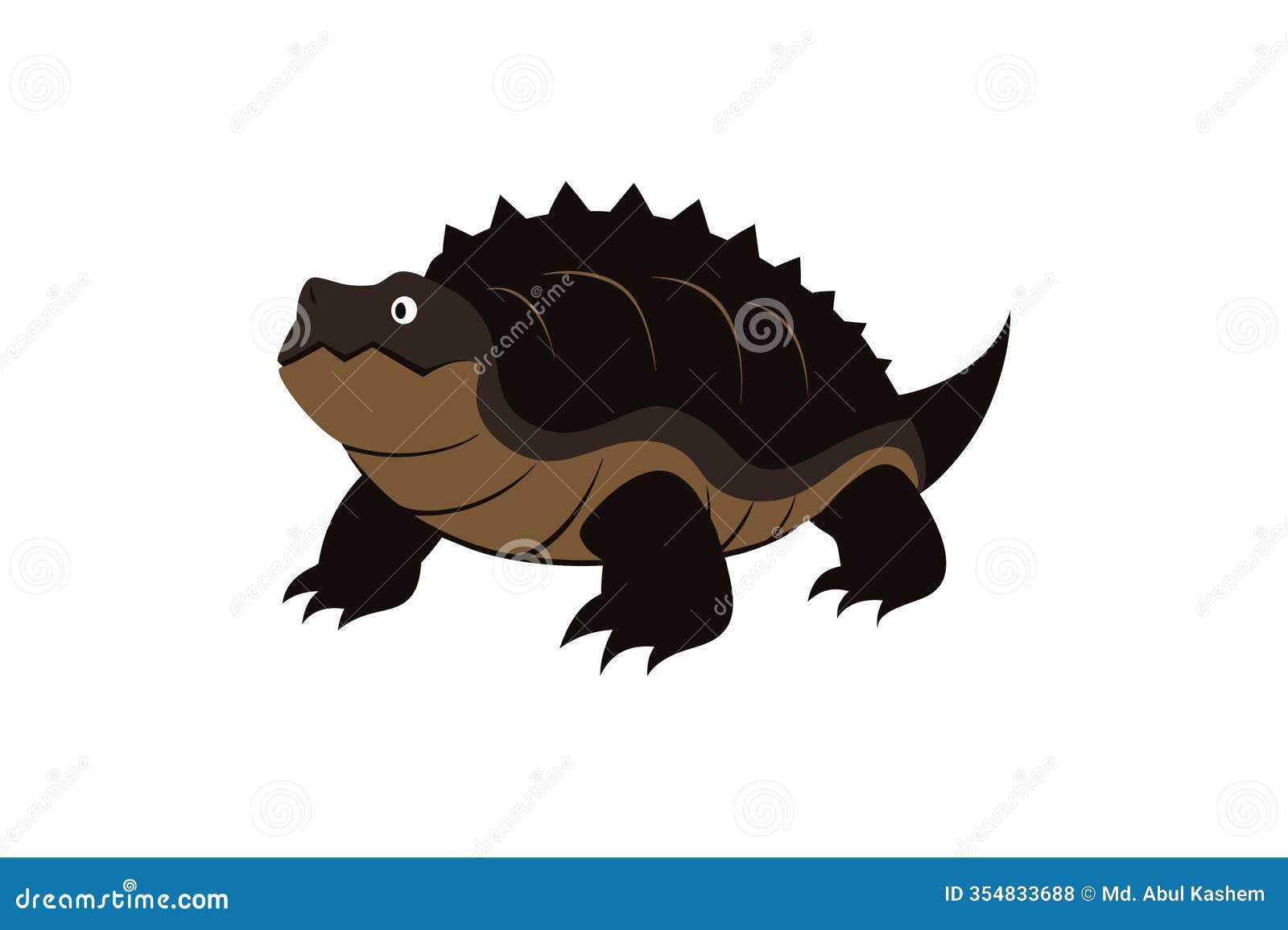 Snapping Turtle Sport And Esport Logo Style Cartoon Vector ...