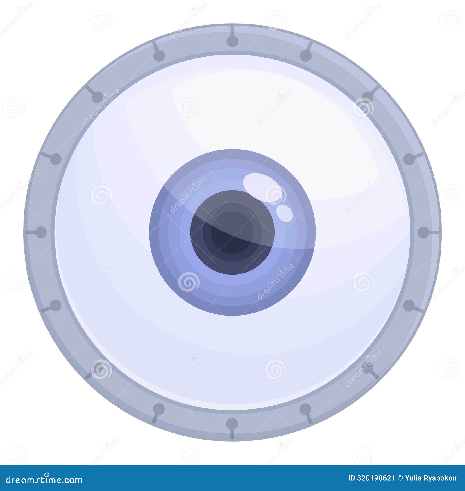 Detailed Vector Graphic of a Stylized Robotic Eye with a Modern Design ...