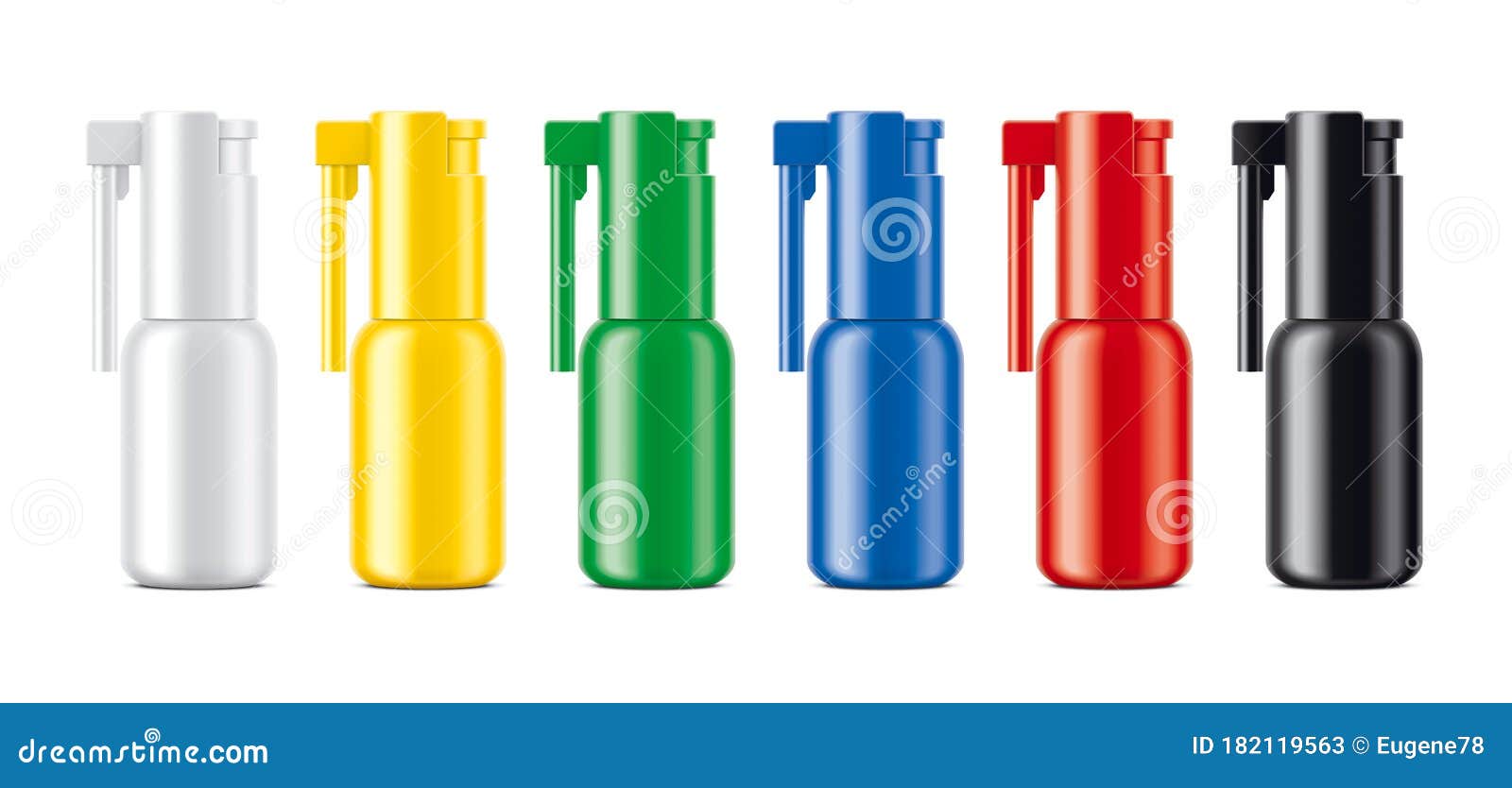 Colored Spray Bottles Set. Matt Surface Version. Stock Vector ...