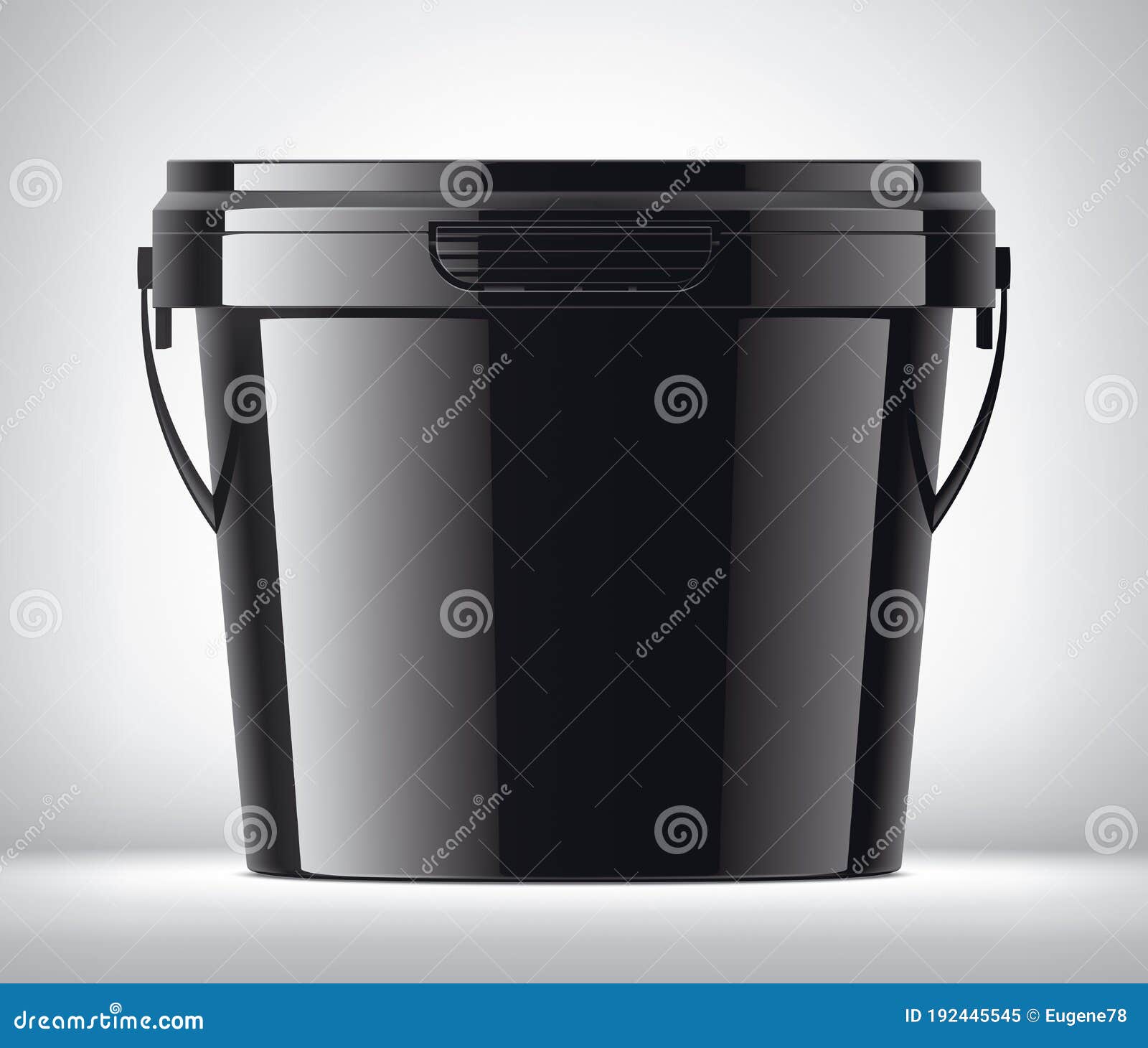 Plastic Bucket on Background. Stock Vector - Illustration of mockup ...