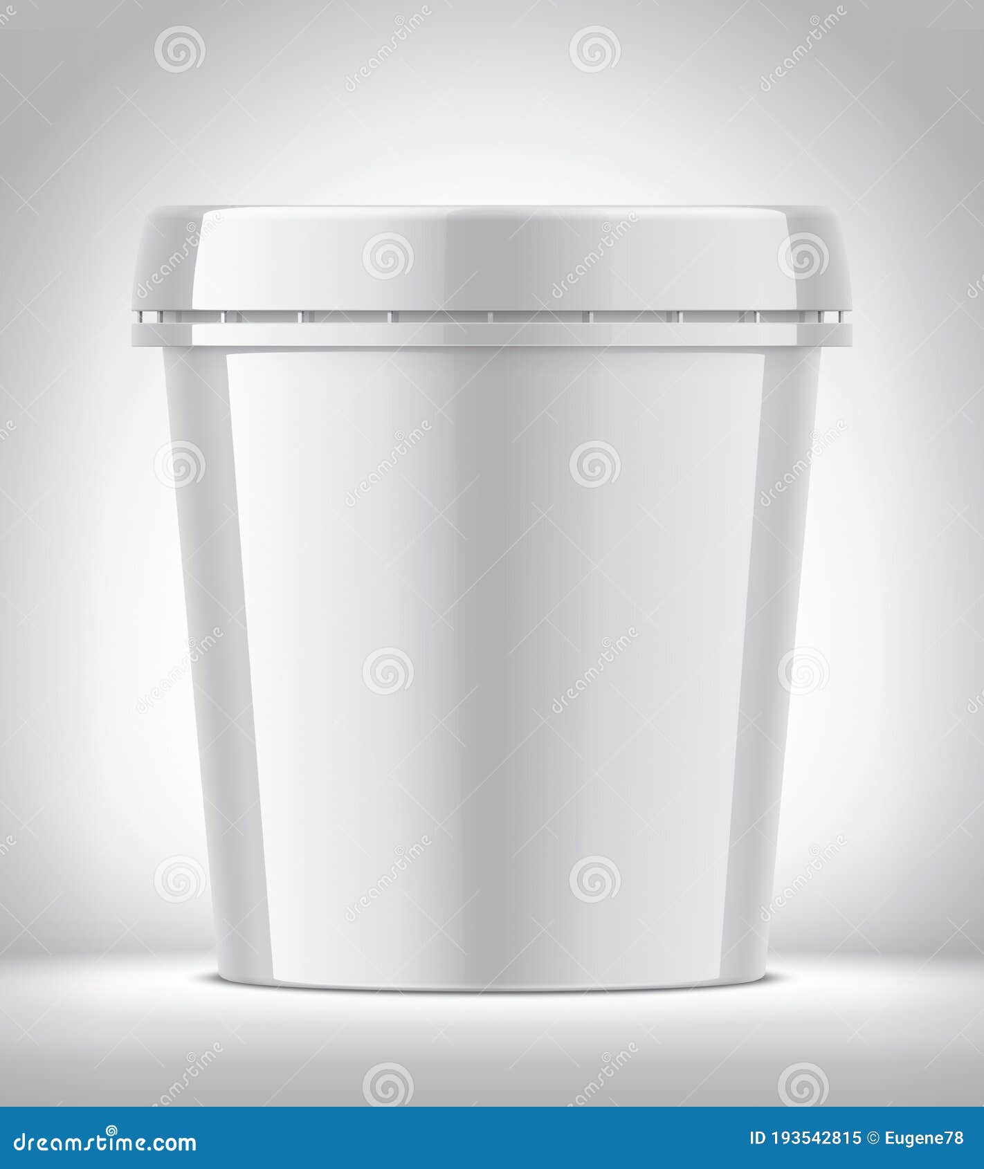 Plastic Cup for Ice Cream on Background. Glossy Version. Stock Vector ...