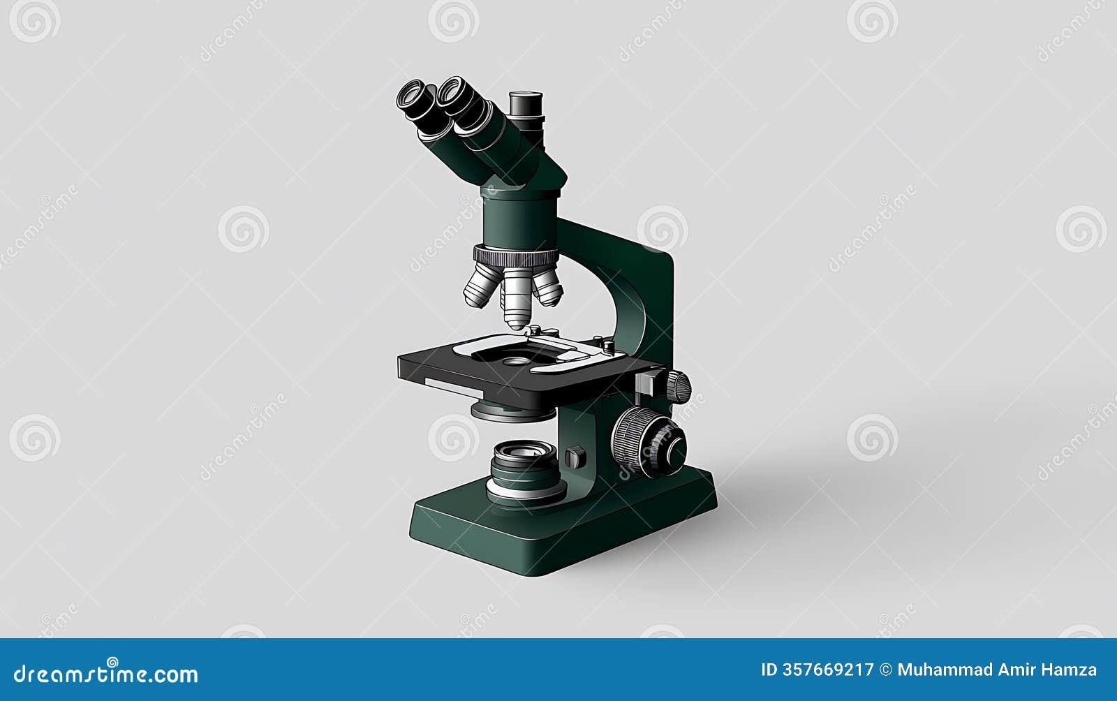 A Detailed Vector Microscope Icon in Dark Green Stock Illustration ...