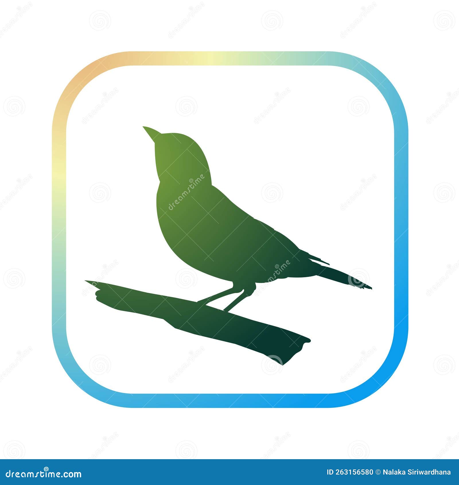 Detailed Vectoral Bird in Round. Stock Illustration - Illustration of ...