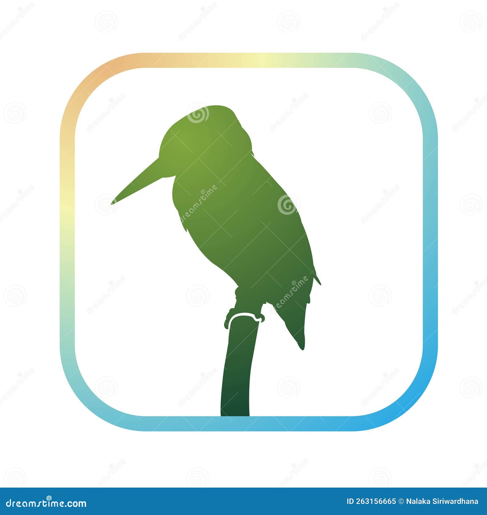 Detailed Vectoral Bird in Round. Stock Illustration - Illustration of ...