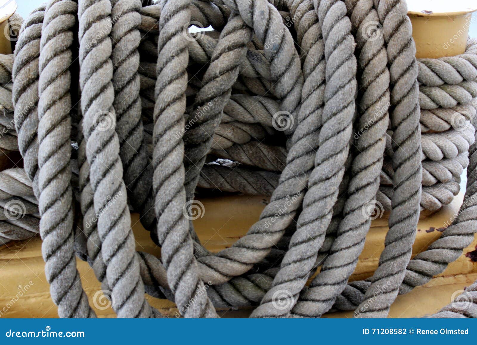 Detailed View of Anchor Line Stock Photo - Image of dock, coiled: 71208582