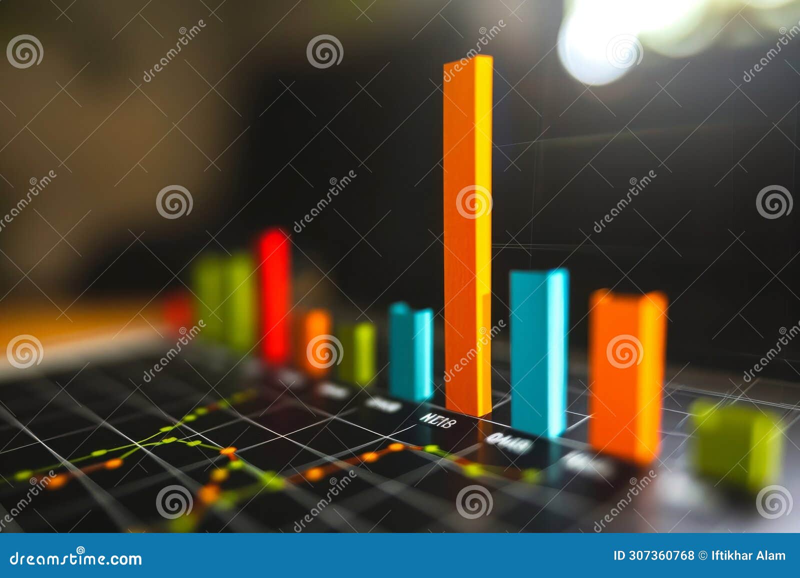 A Detailed View of a Bar Chart Placed on a Table, Showcasing Data ...