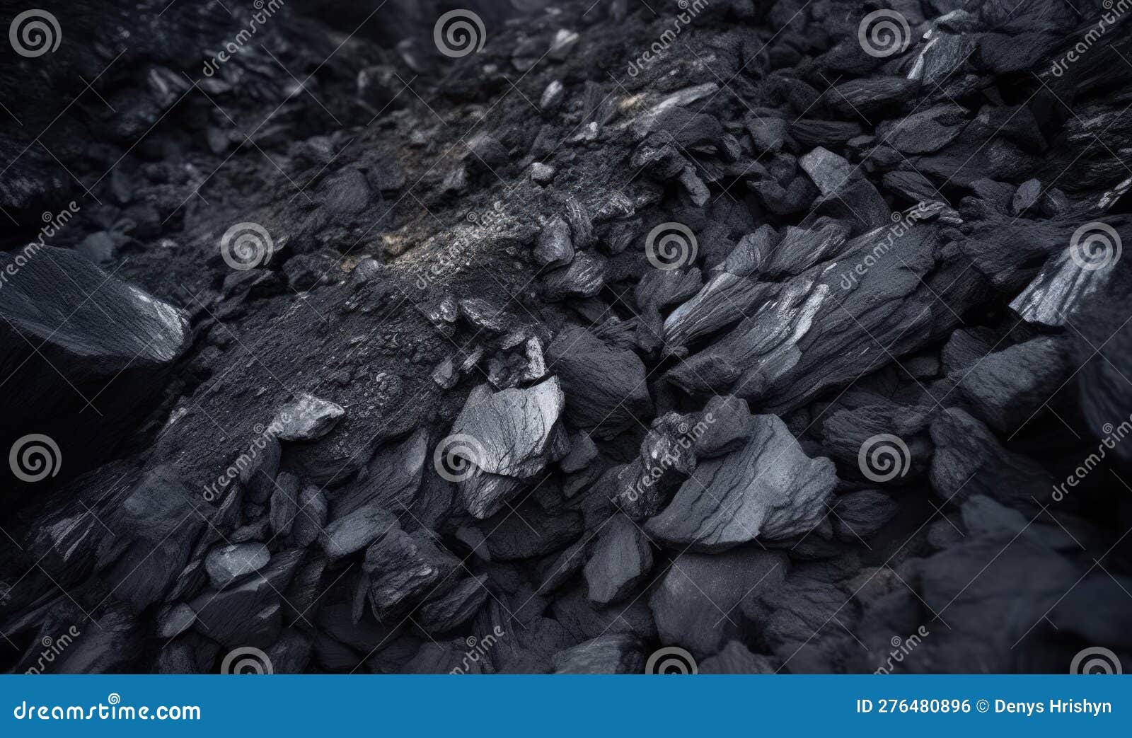 Detailed View of Bituminous Coal Formation Creating Using Generative AI ...