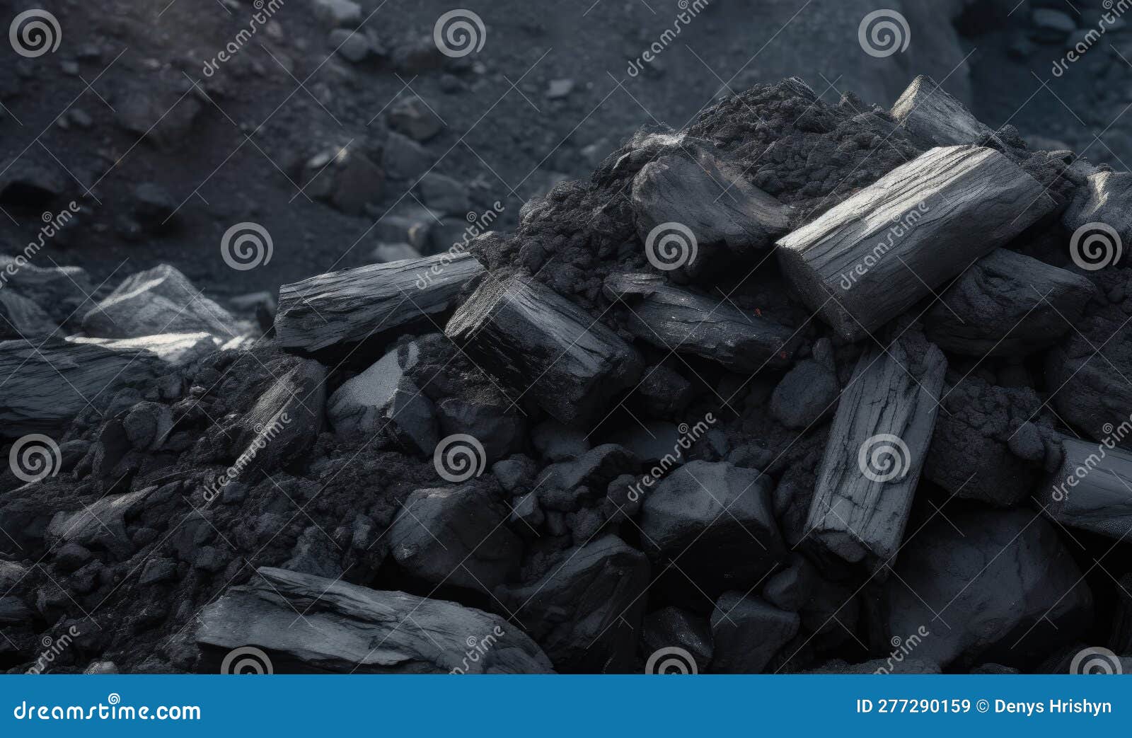Detailed View of Bituminous Coal Formation Creating Using Generative AI ...