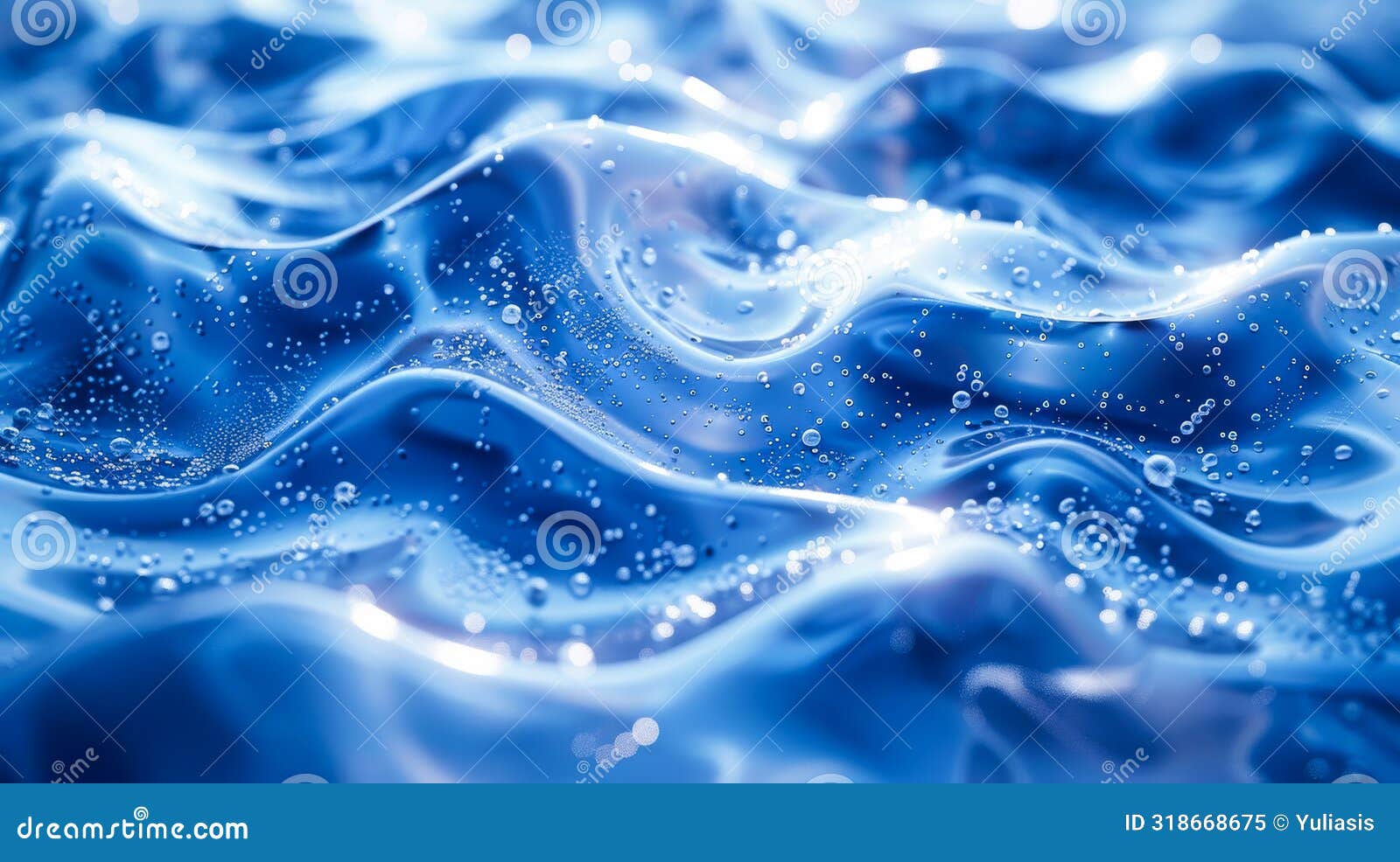 Detailed View of Blue Water Surface with Ripples and Reflections ...