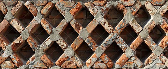 Detailed View of a Brick Pattern, Showcasing the Alignment and Joint ...