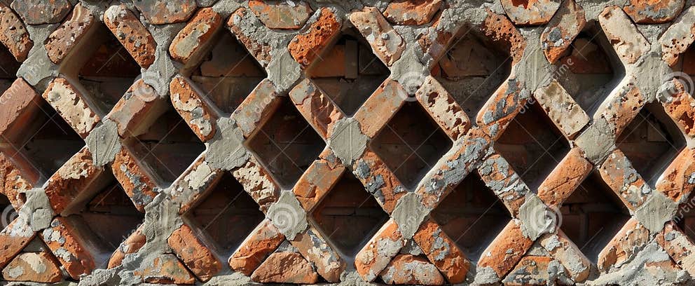 Detailed View of a Brick Pattern, Showcasing the Alignment and Joint ...