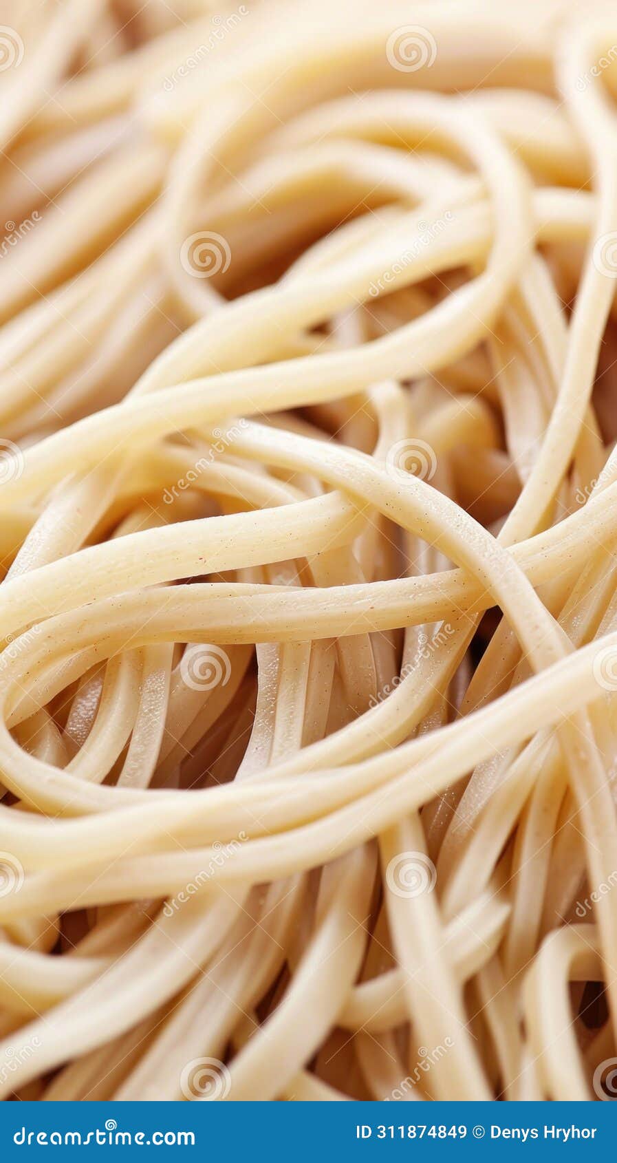 A Detailed View of a Bunch of Cooked Noodles, Showing Texture, Color ...