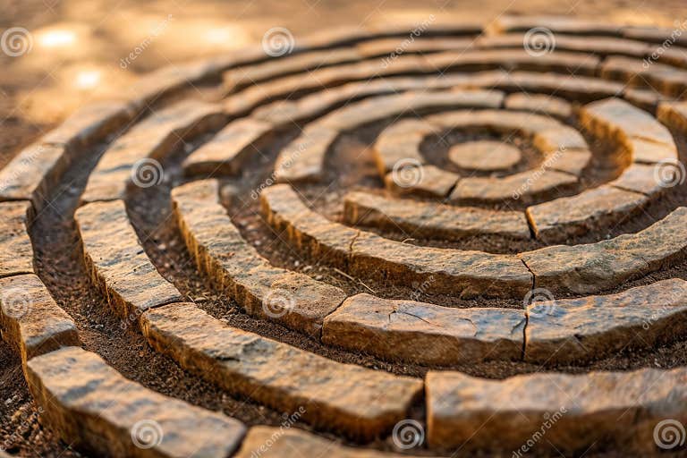 A Detailed View of a Circular Stone Structure, Showcasing Its Intricate ...