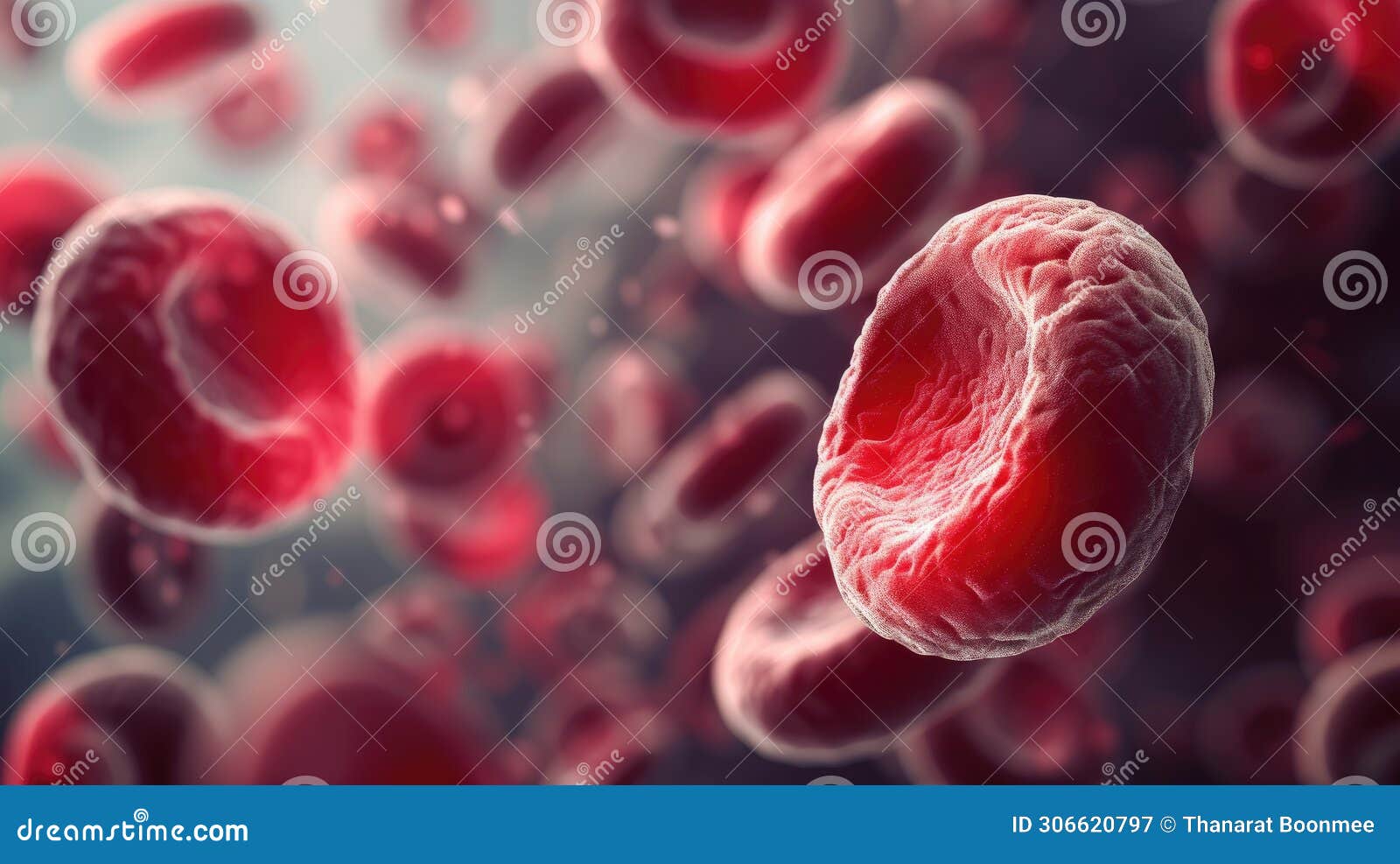 Detailed View of Circulating Leukocytes Under High Magnification, Ai ...