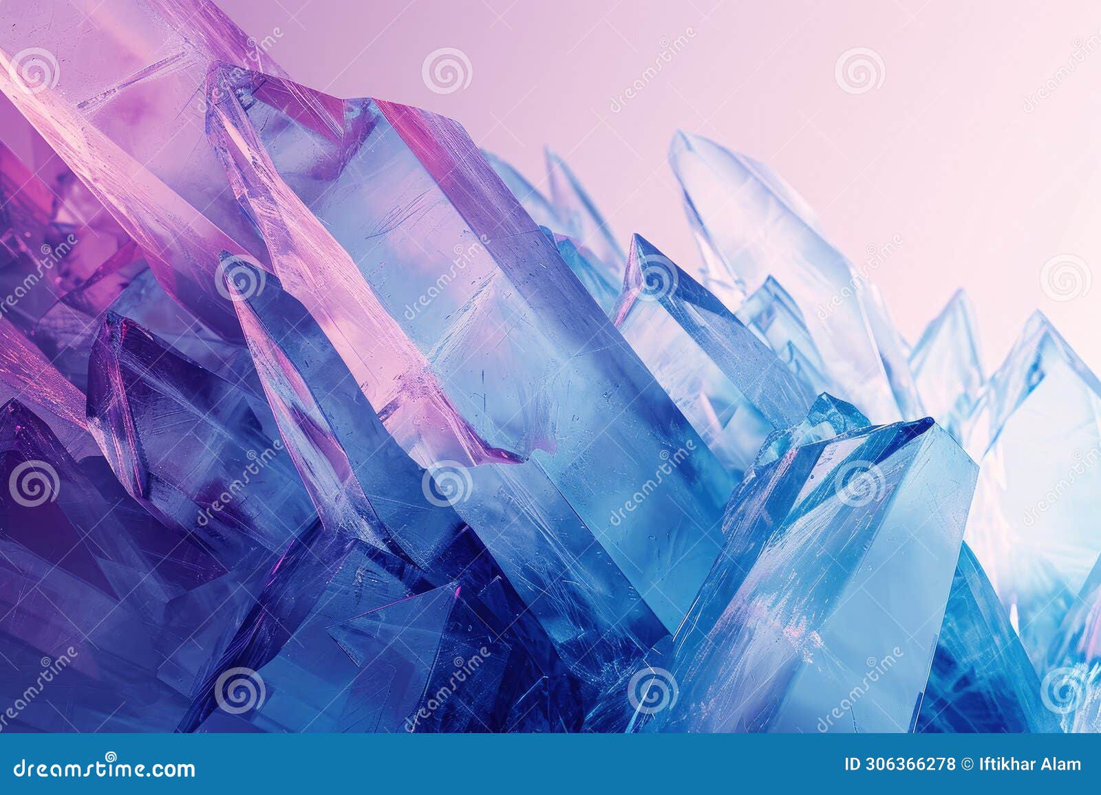 A Detailed View of a Cluster of Ice Crystals Reflecting the Sunlight ...