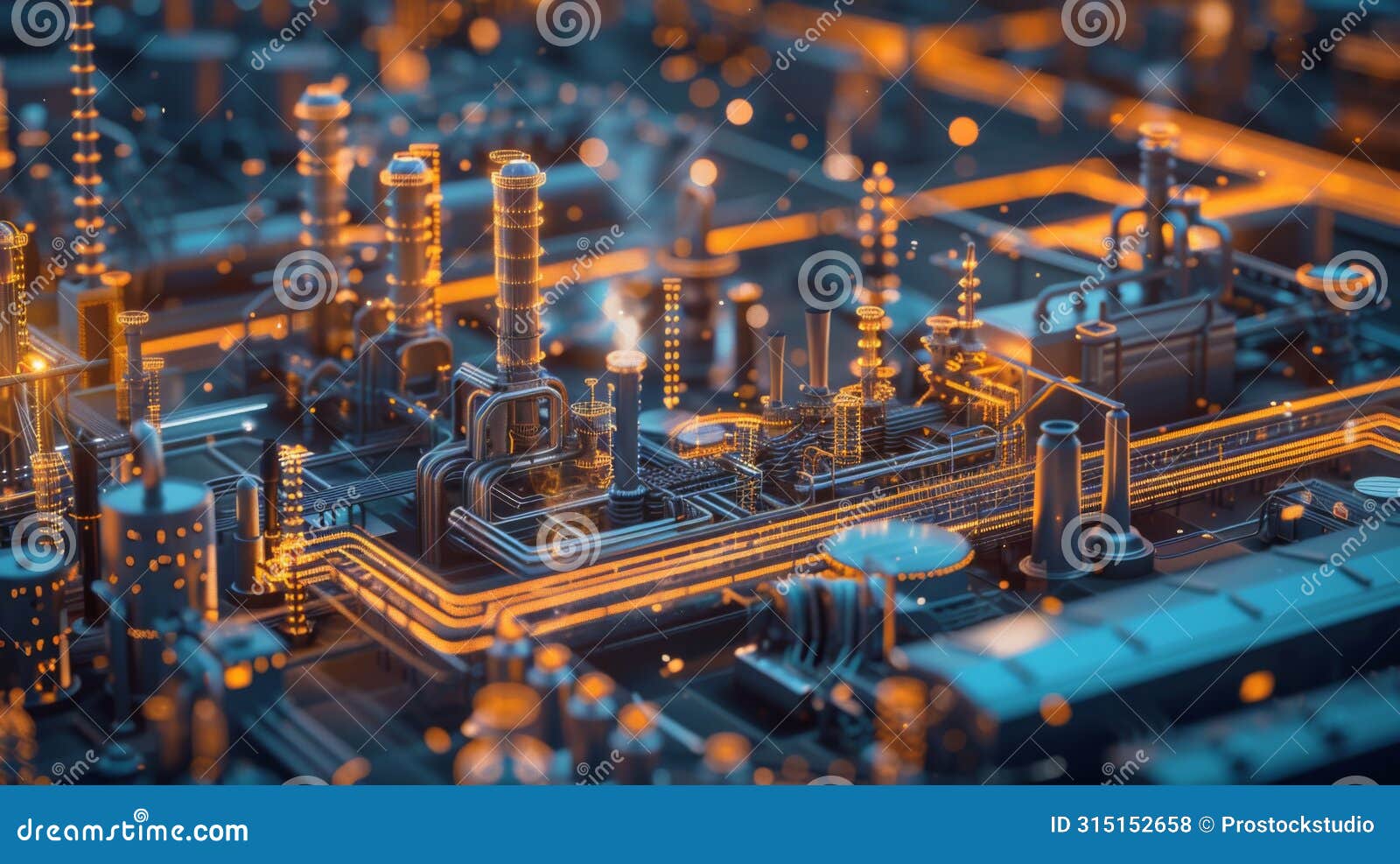 Computer Circuit with Numerous Pipes Stock Photo - Image of components ...