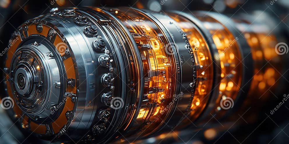 Detailed View of a Complex Engine Component Showcasing Intricate Design ...