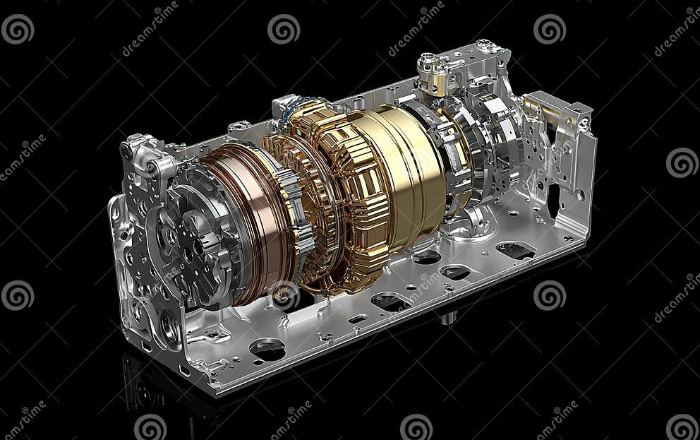 Detailed View of a Complex Gear System Showcasing Engineering Precision ...