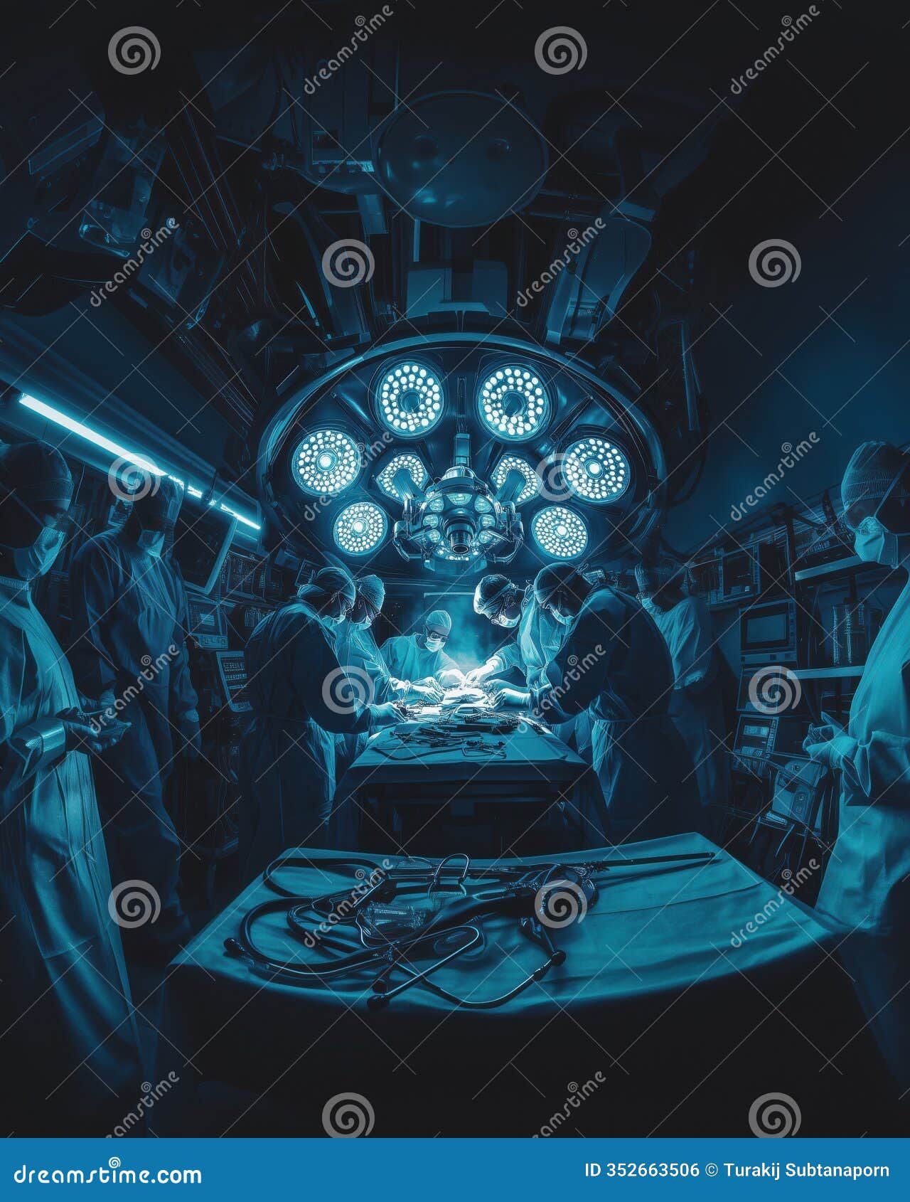 Intricate Surgical Procedure Operating Room Medical Image High-tech ...