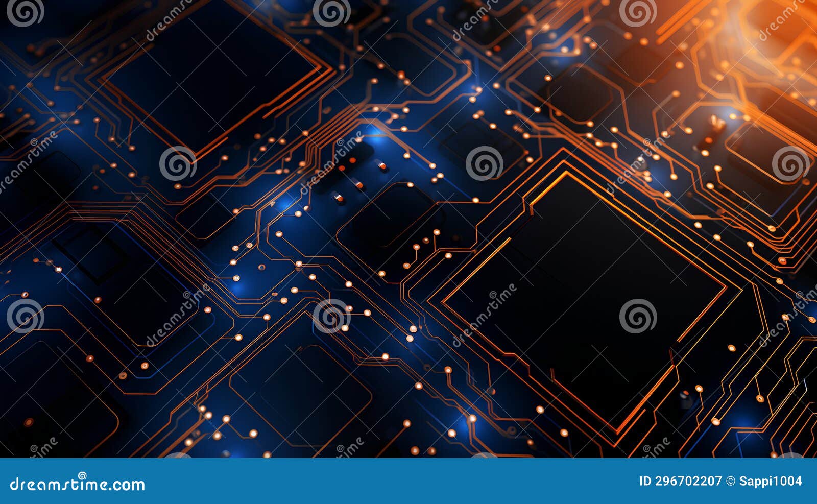 Detailed View of a Contemporary Electronic Circuit Board with a CPU ...