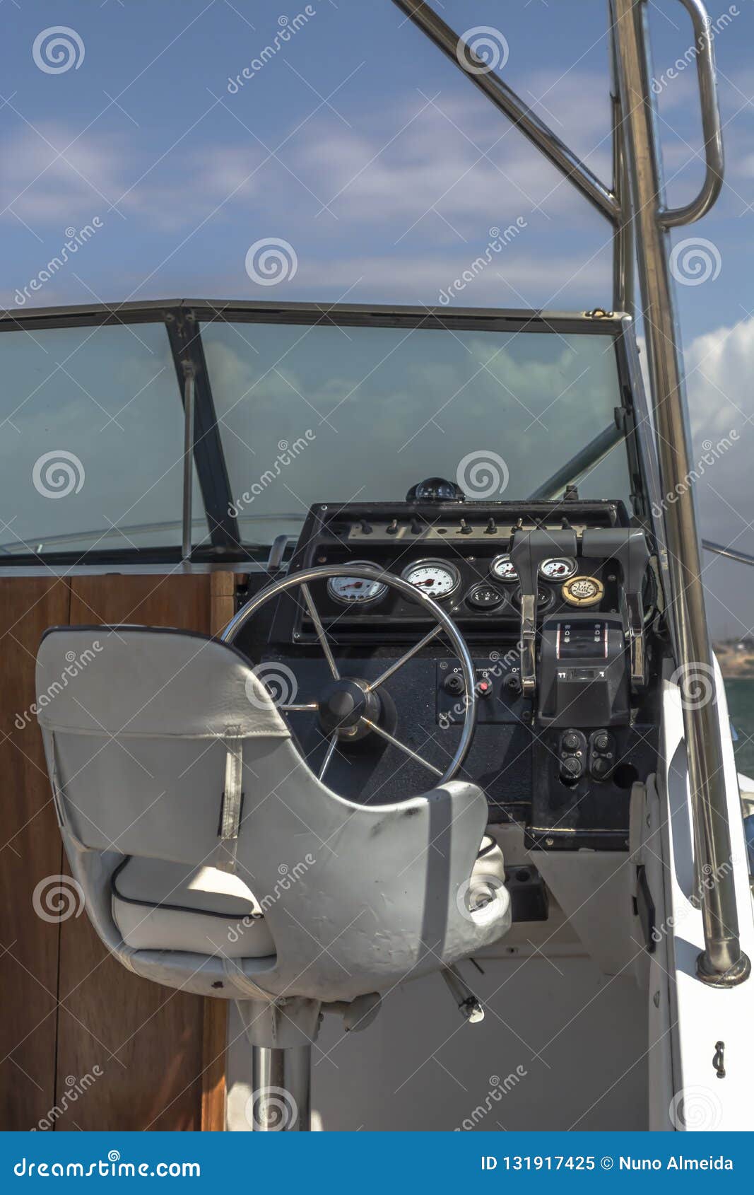 Detailed View of Control Panel on Private Boat Stock Image - Image of ...