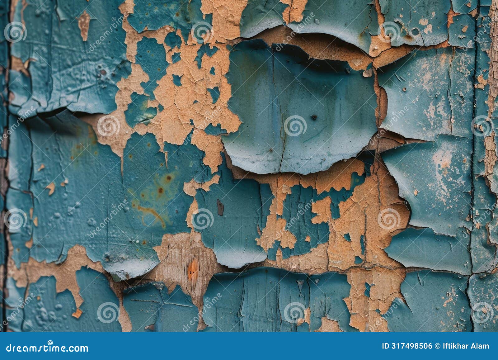 Detailed View of Cracked and Peeling Paint Layers on a Wall, a Cracked ...
