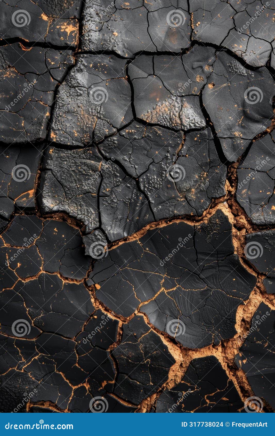 Close-Up Of Cracked Surface With Fractures. Generative AI Stock ...