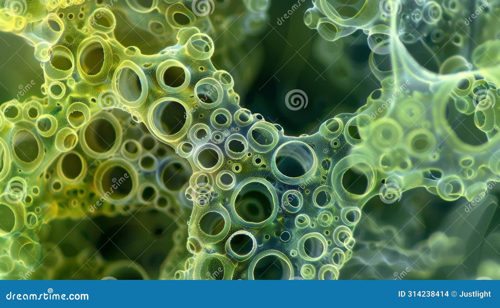 A Detailed View of a Cyanobacteria Cells Membrane Which Appears To Be ...