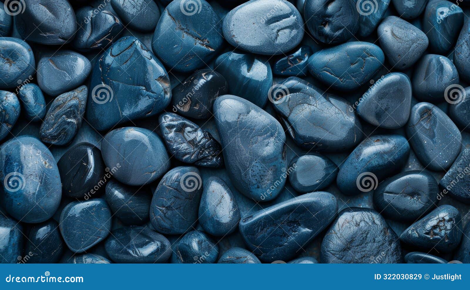 A Detailed View of a Deep Blue Pebble with a Smooth Surface Reminiscent ...