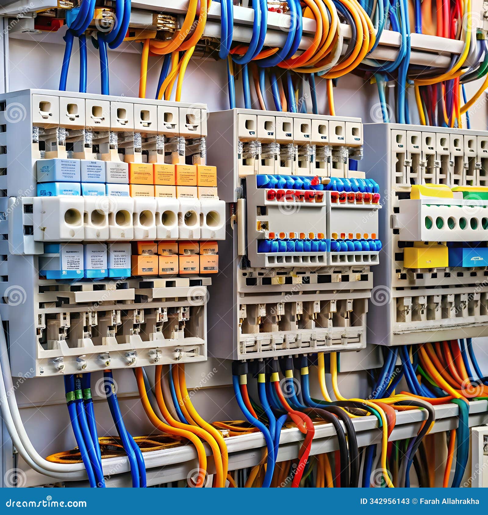 A Detailed View of Electrical Wiring Featuring Labeled Components ...