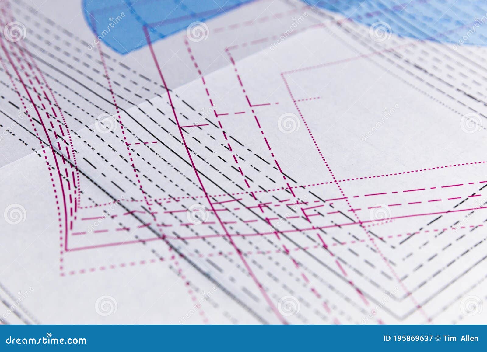 Detailed View of Fabric Pattern Guide Stock Image - Image of money ...