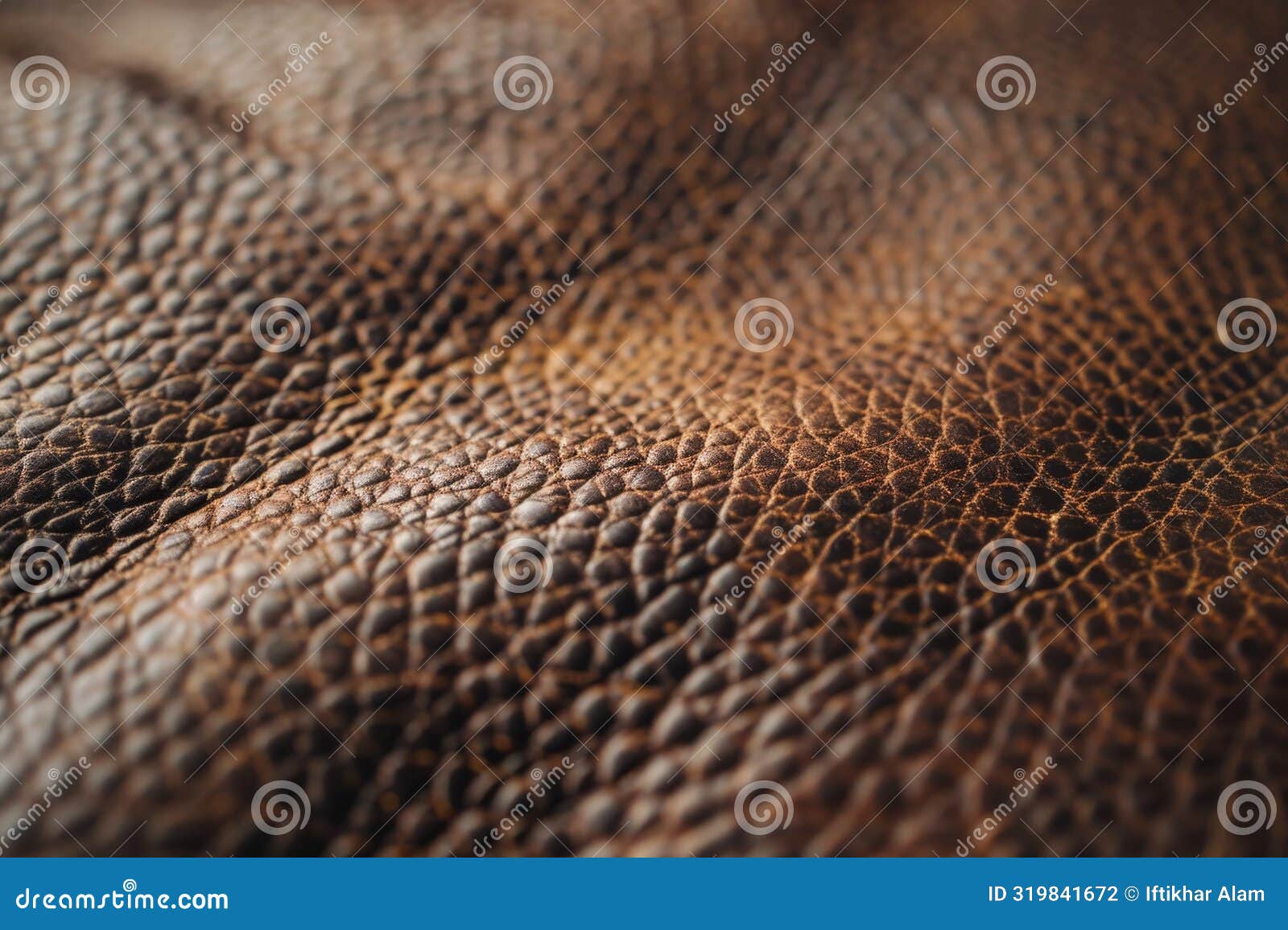 Detailed View of the Grained Texture of a Brown Leather Surface ...
