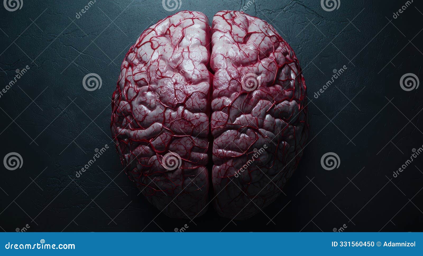 Detailed View Of Neurological Map Illustrating Nerve Function And ...