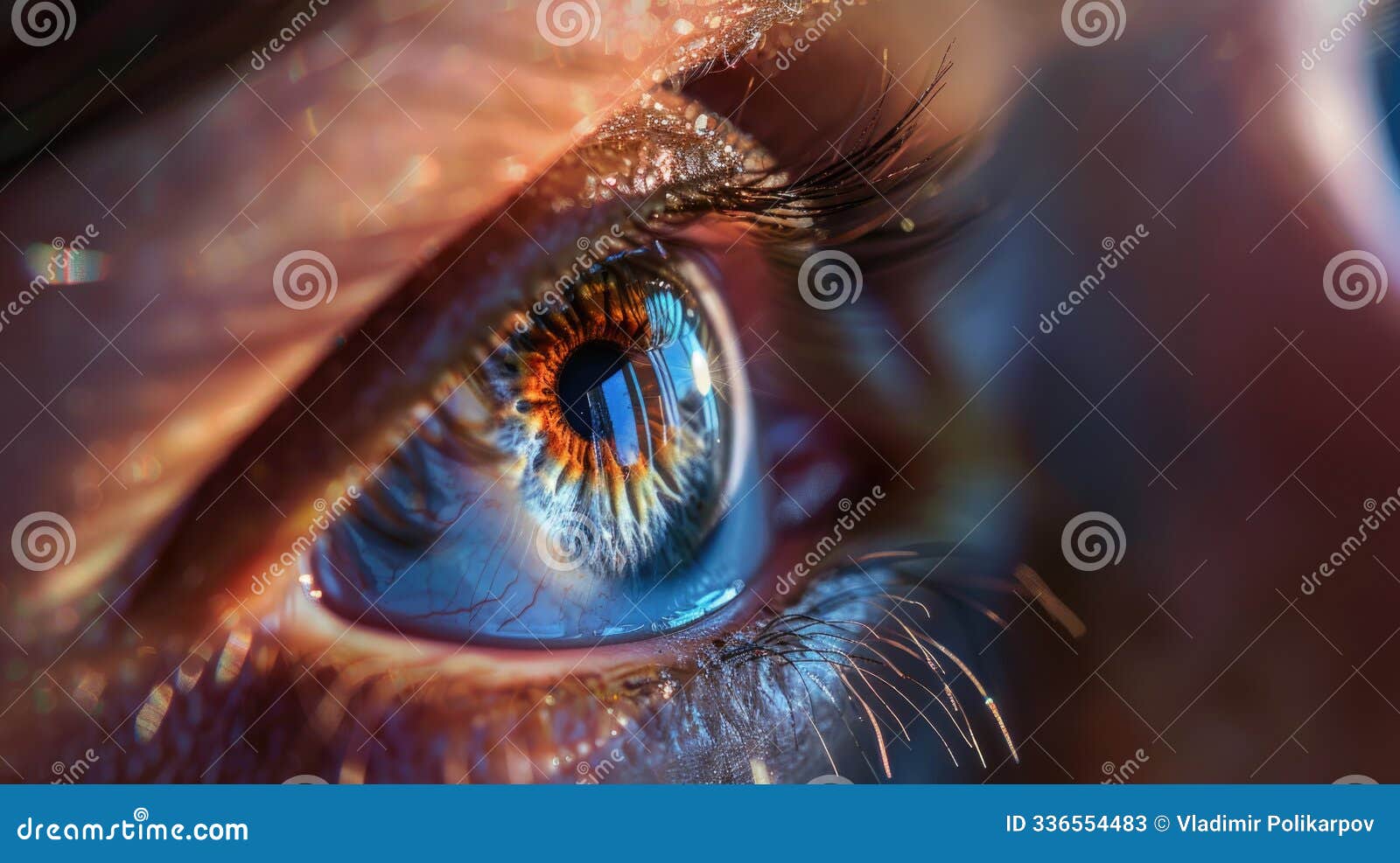 A Detailed View of a Human Eye, with the Iris and Pupil Visible Stock ...