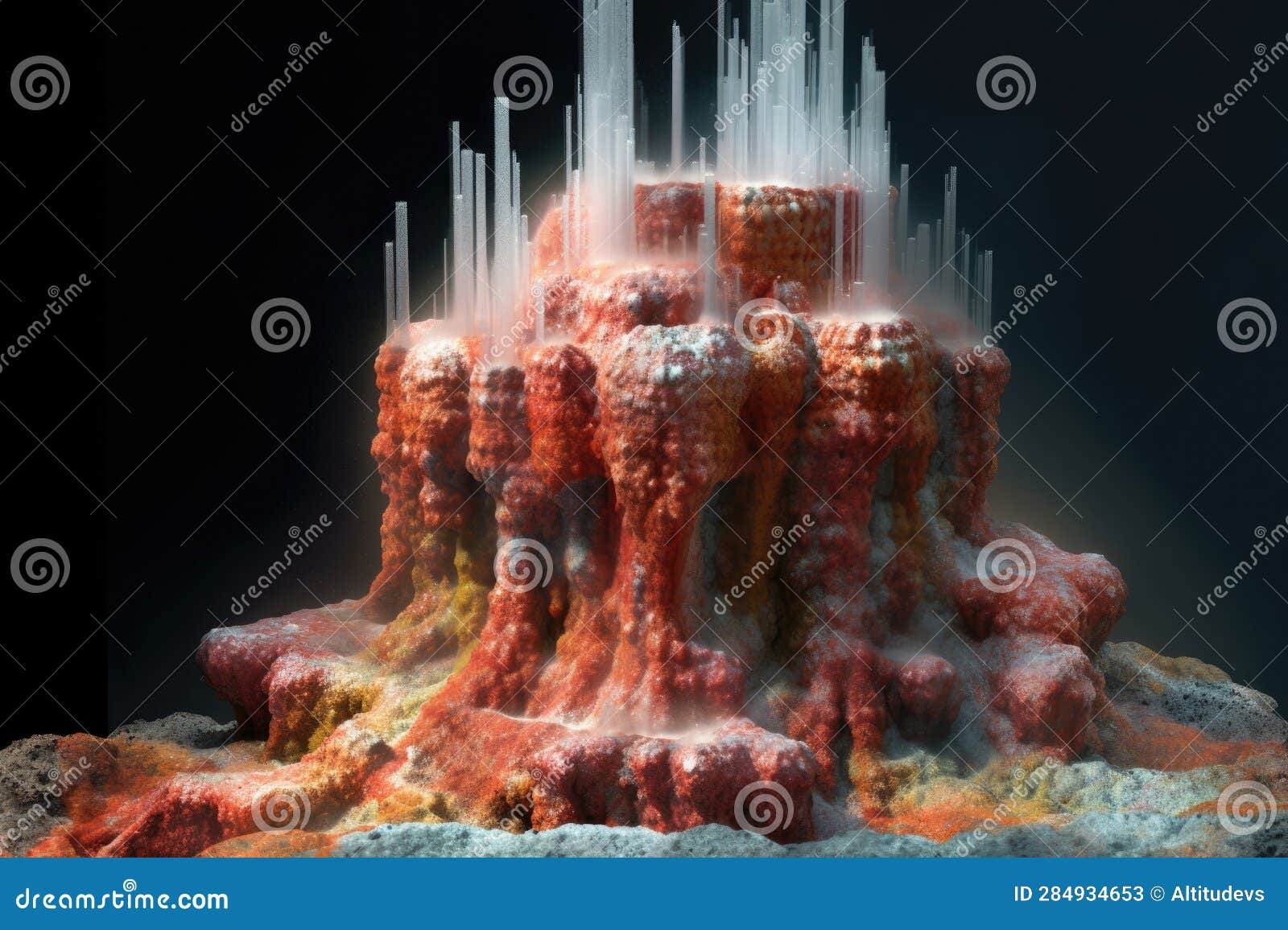 Detailed View of a Hydrothermal Vents Mineral-rich Structure Stock ...