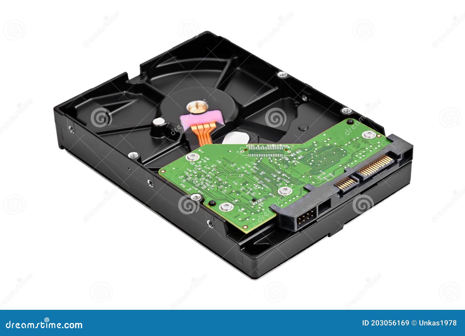 Hard disk drive HDD stock image. Image of microchip - 203056169