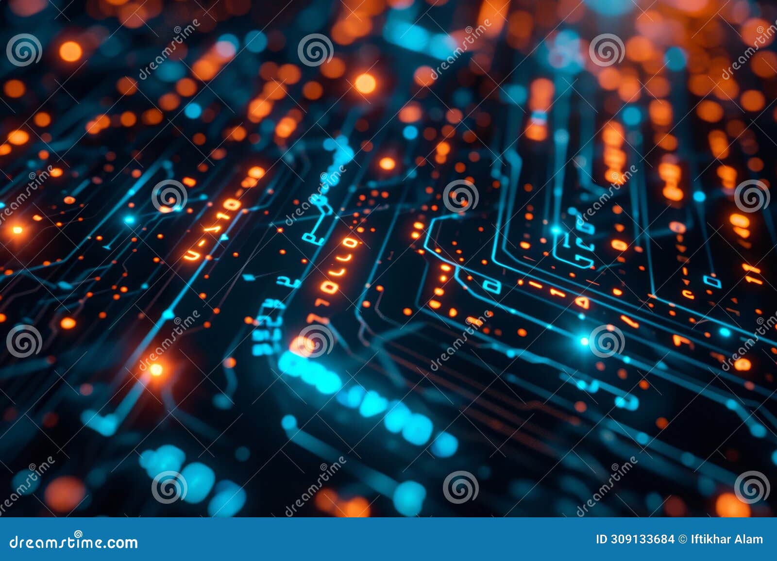 A Detailed View of the Intricate Components and Circuits on a Computer ...