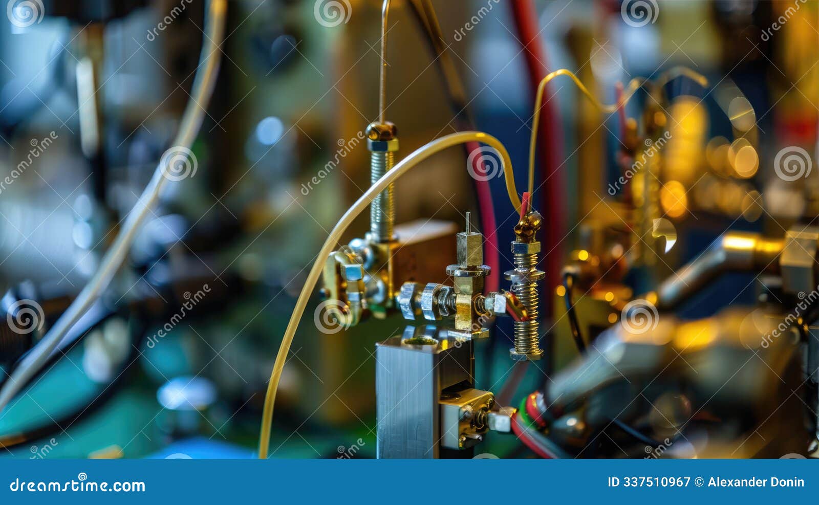 A Detailed View of a Laboratory with Complex Wiring and Equipment ...