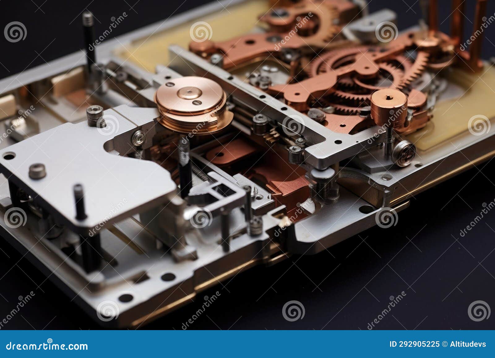 Detailed View of Lock Mechanism Dissembled on a Table Stock Image ...