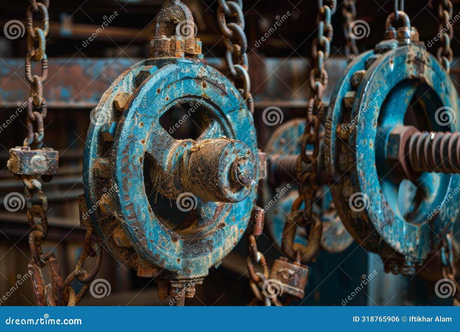 A Detailed View of a Machine with Chains Connected To it, Showcasing ...