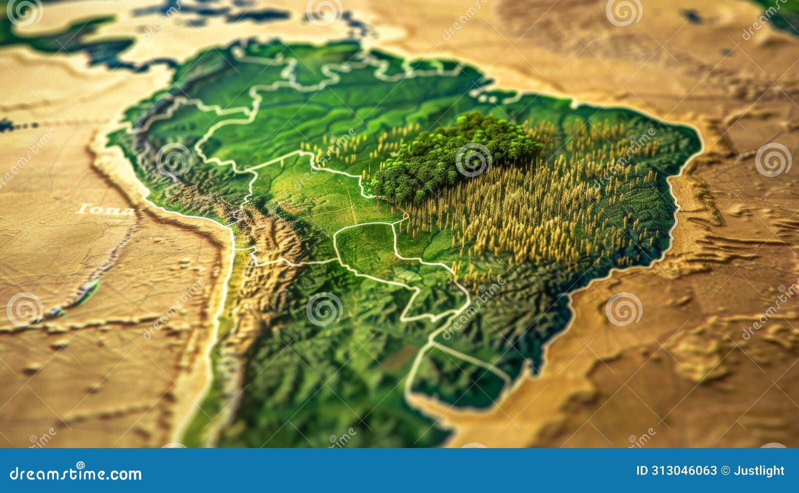 Detailed View of a Map Showcasing Countries, Oceans, and Continents on ...