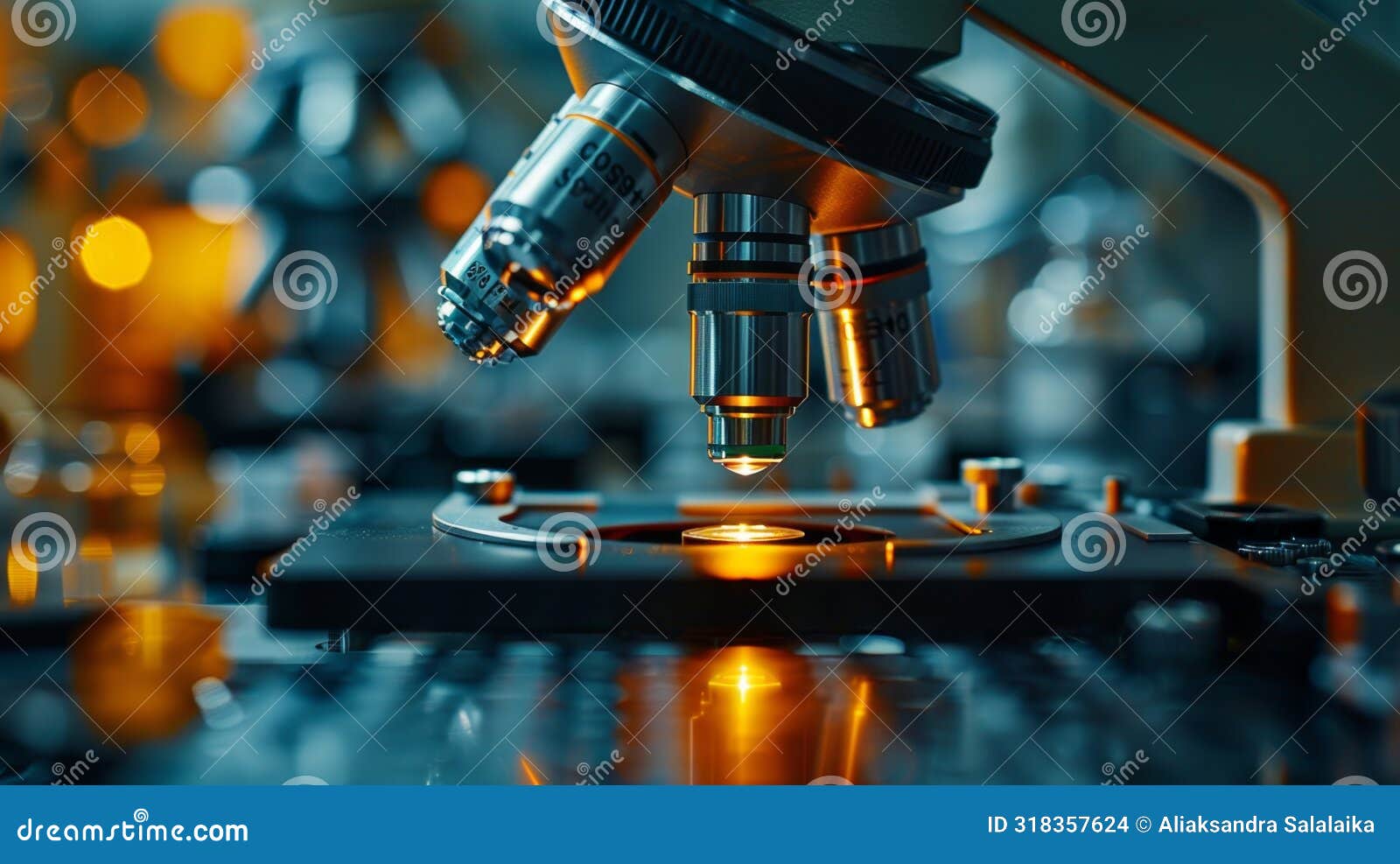 Food Safety Inspection, a Detailed View of a Microscope Used in Food ...